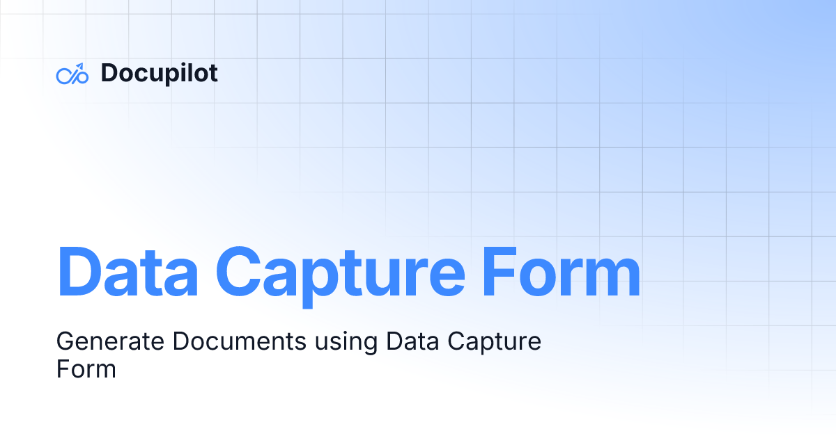 Data Capture Form | Docupilot