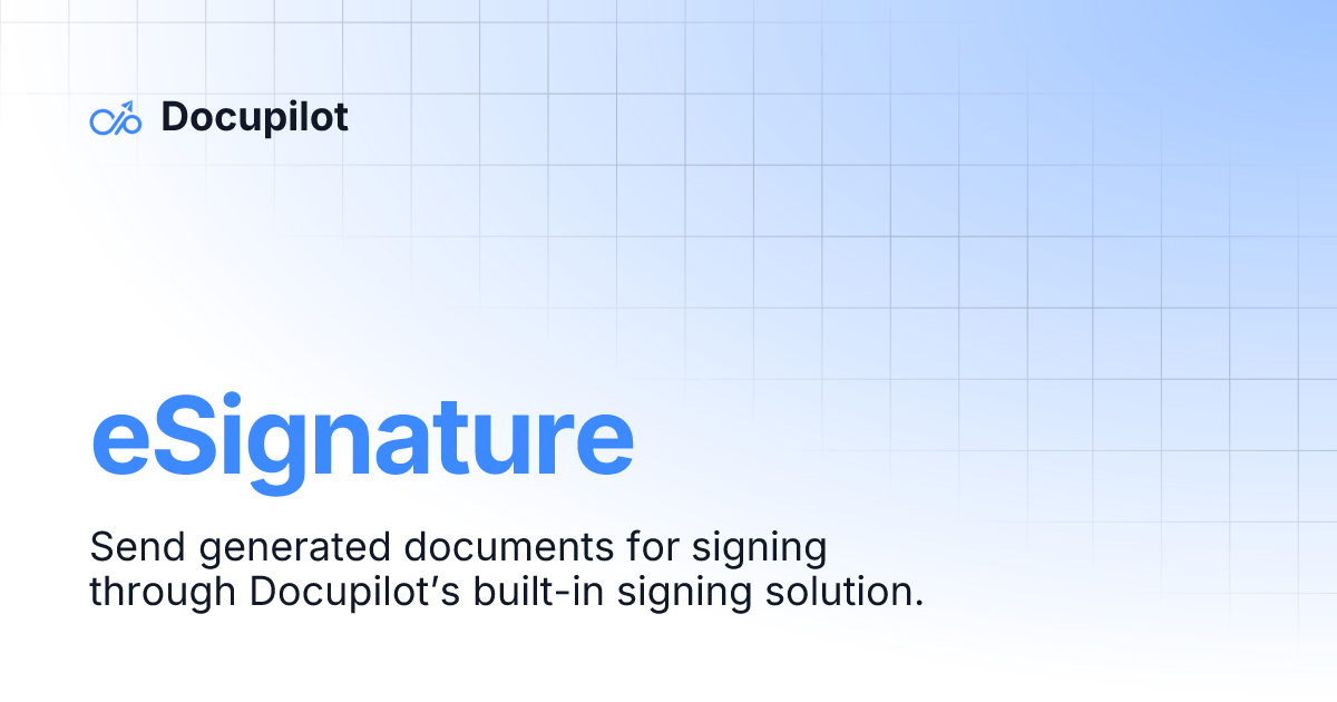 eSignature | Docupilot