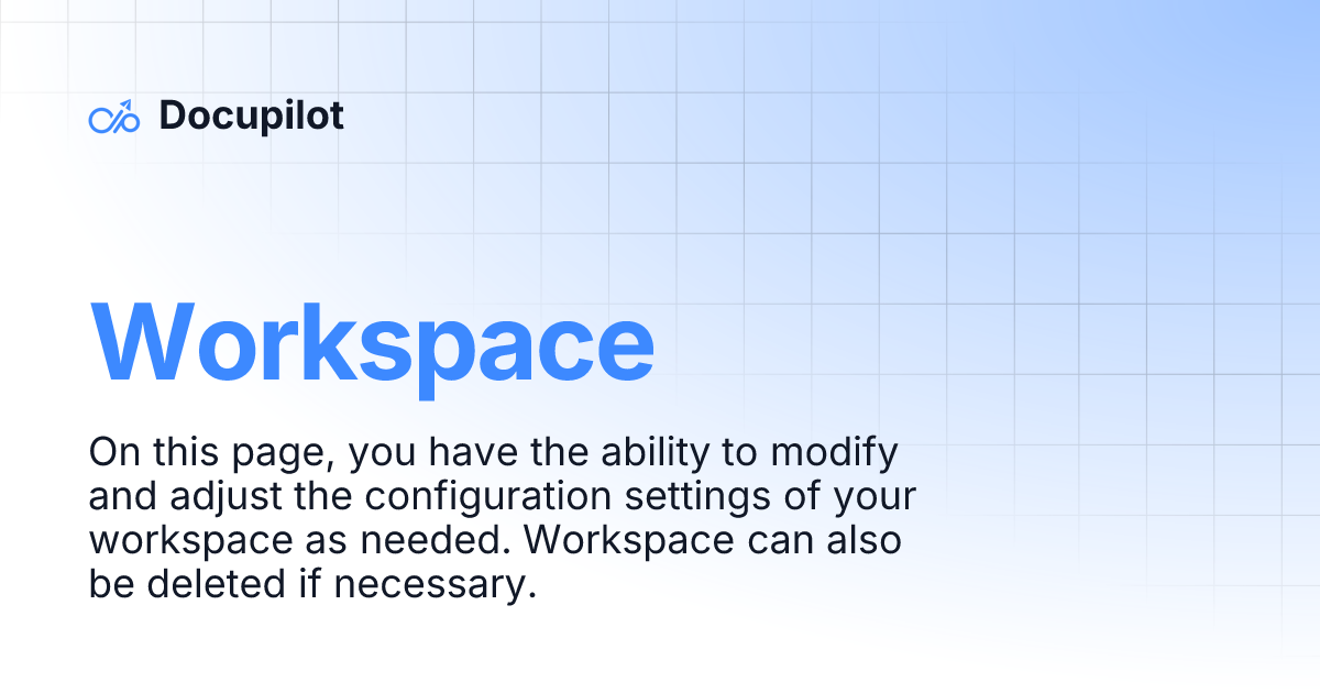 Workspace | Docupilot
