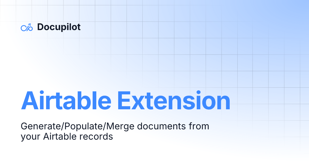 Airtable Extension | Docupilot