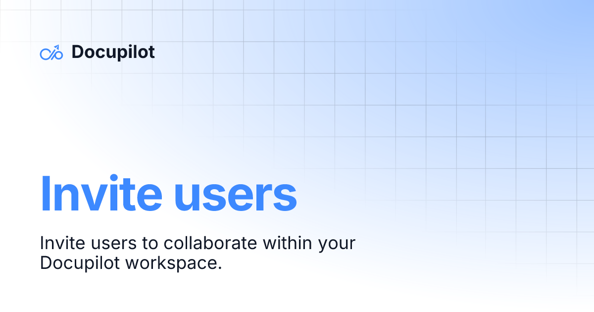 Invite users | Docupilot